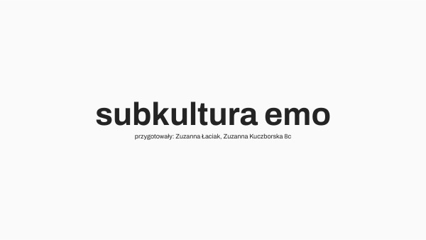 subkultura emo 8c | Genially