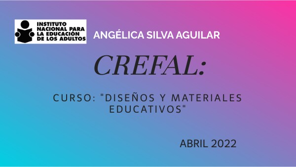 CREFAL curso Diseño de materiales educativos.
