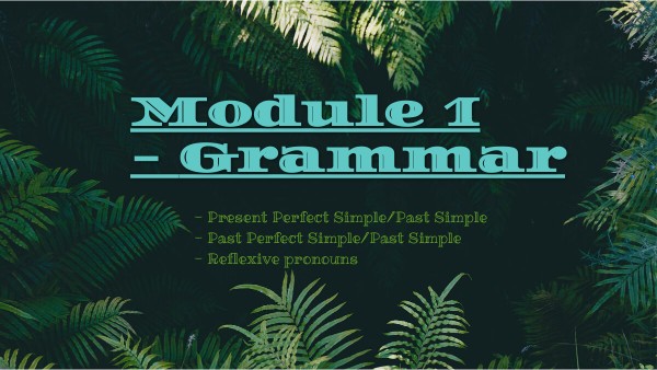Module 1 Grammar - 4º ESO | Genially