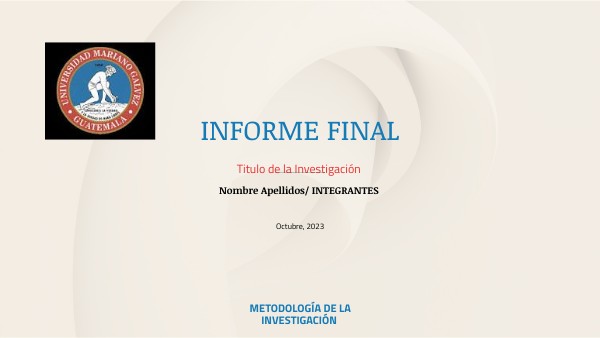 FORMATO INFORME FINAL | Genially