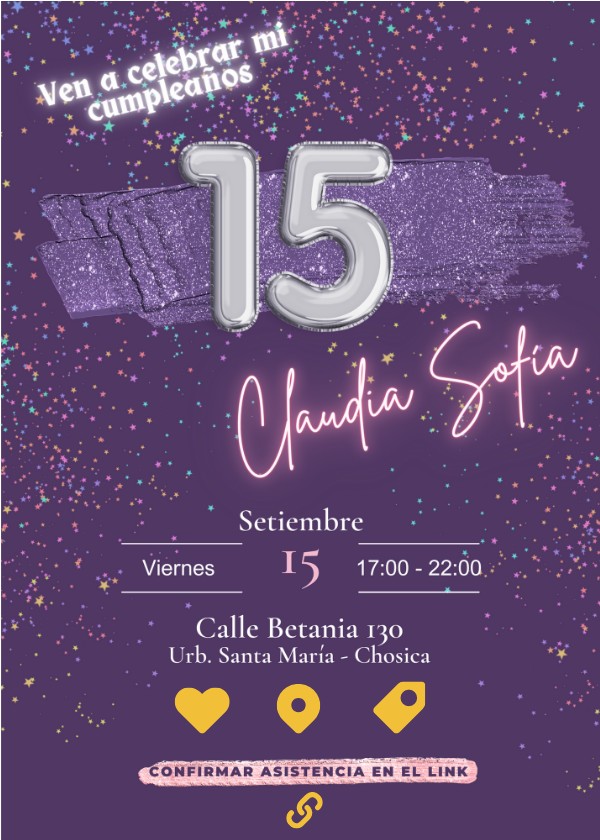 Ven a celebrar mis XV años - Claudia Sofía