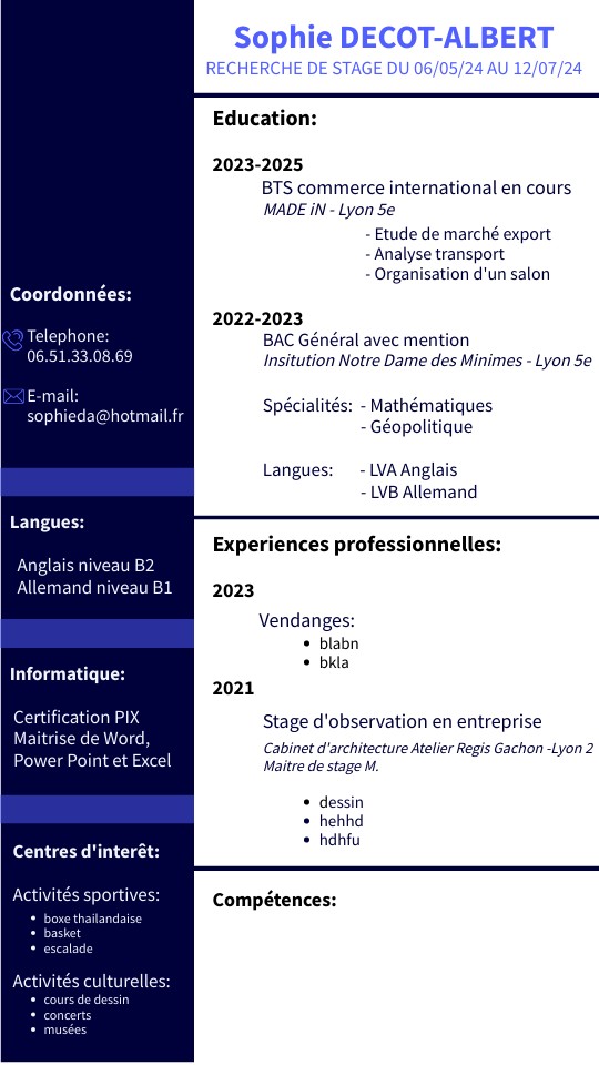 cv vertical | Genially