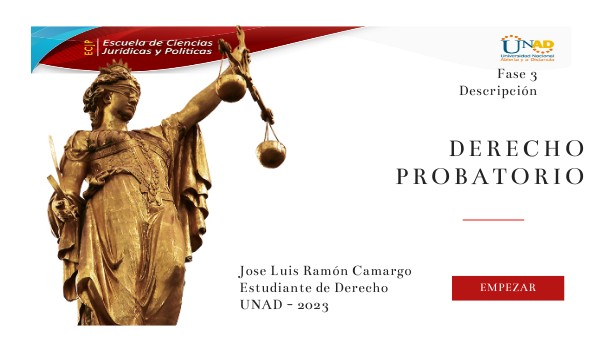 DERECHO PROBATORIO - JOSE LUIS RAMON -SistemasValoracionPruebaUNAD2023 | Genially