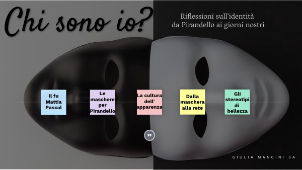 Chi sono io? Argomento d'esame Giulia Mancini