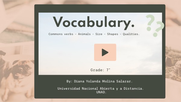 Vocabulary 7º