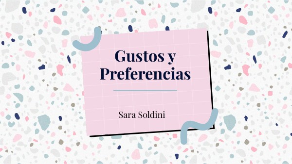 gustos y preferencias