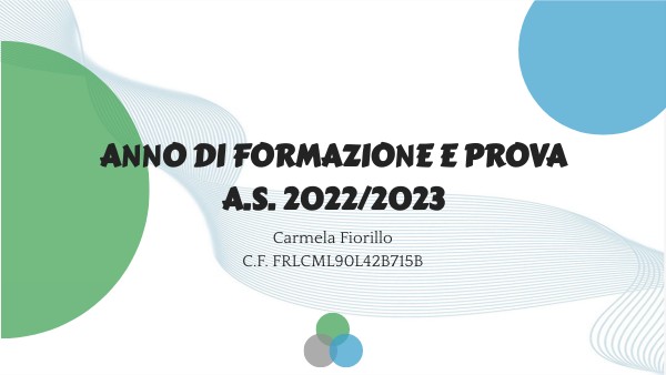 ANNO DI FORMAZIONE E PROVA | Genially