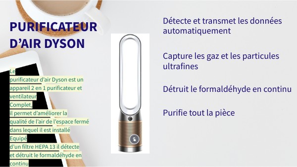 PRESENTATION DYSON PURIFICATEUR D'AIR