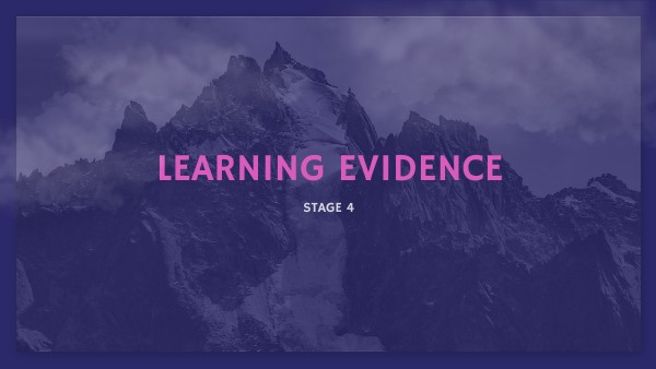 Learning Evidence - Stage 4