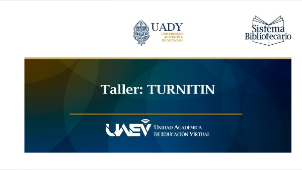 Taller TURNITIN UAEV