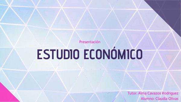 PRESENTACIÓN Estudio Economico