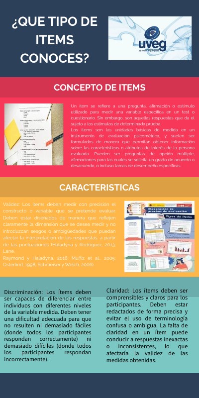 ¿QUE TIPO DE ITEMS CONOCES?