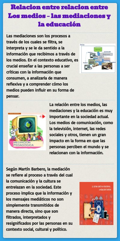 MEDIOS - MEDIACIÓN Y EDUCACIÓN