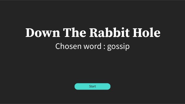 Down the rabbit hole project | Genially
