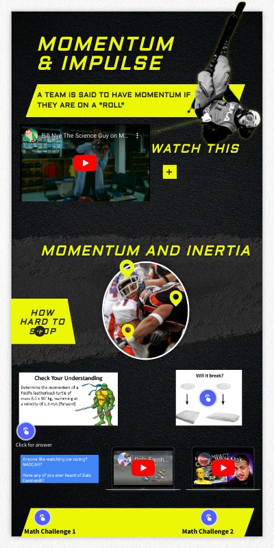 Momentum and Impulse infographic | Genially