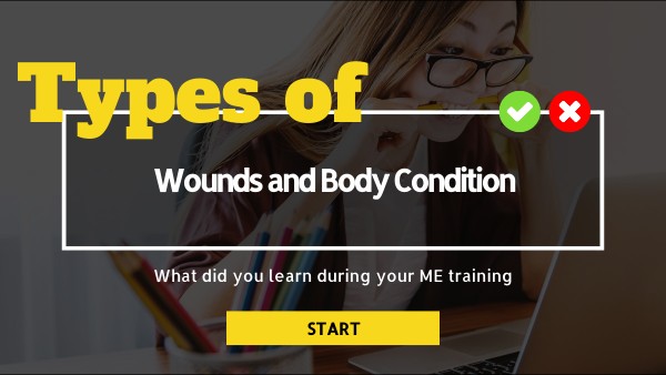 Types of Wounds and body condition Game