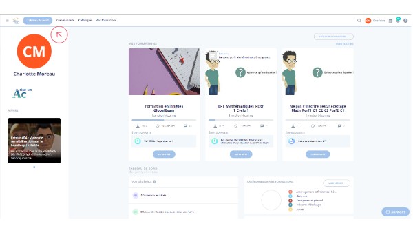 Se repérer dans Rise-Up - Apprenants