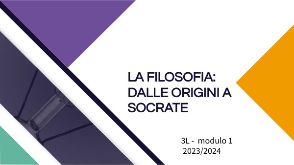 Origini filosofia e presocratici