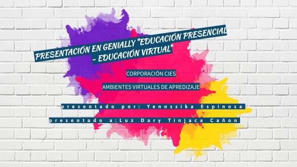 Presentación: educación presencial y virtual | Genially