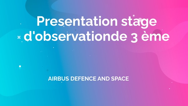 oral stage de 3 ème