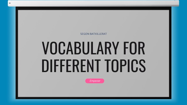 vocabulary on different topics
