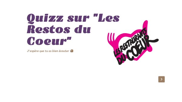 quizz sur les restos du coeur