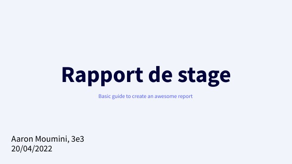 BASIC REPORT | Genially