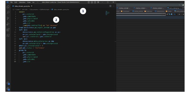 Data Stream - Query Code