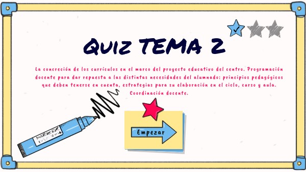 QUIZ TEMA 2 OPOSICIONES EDUCACIÓN PRIMARIA