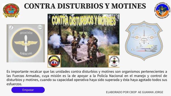 CONTRA DISTURBIOS Y MOTINES | Genially