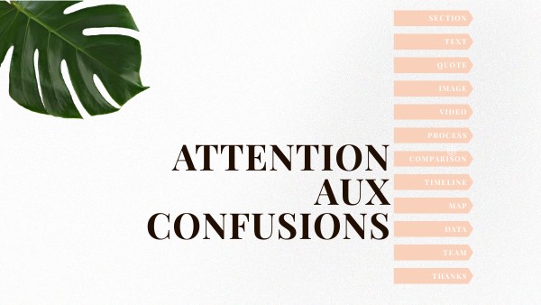 attention aux confusions | Genially