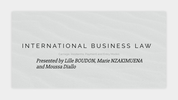 International Business Law