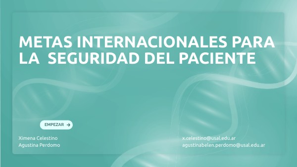 Metas internacionales para la seguridad del paciente