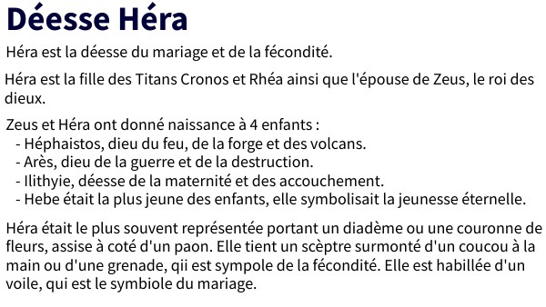 Héra | Genially