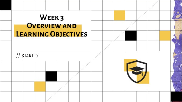 Week 3: Overview & Learning Objectives
