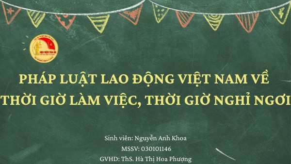 PLLĐVN VỀ TGLV, TGNN