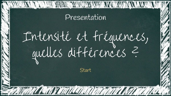 Intensité et fréquence, quelles différences? | Genially