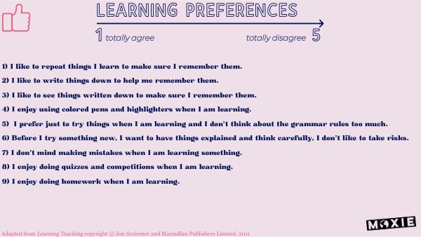 Moxie's needs analysis learner sheet | Genially