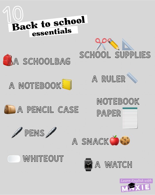 Back to school essentials