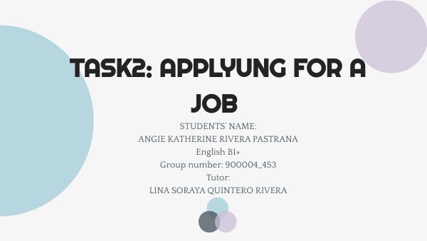 Task 2: Applying for a job - UNAD | Genially