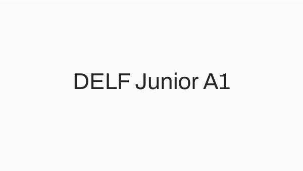 DELF Junior A1