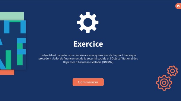 4.TH - Exercice H5P 2 (LFSS, ONDAM) | Genially
