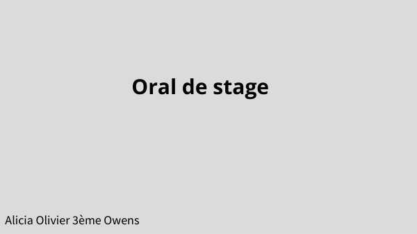 oral stage