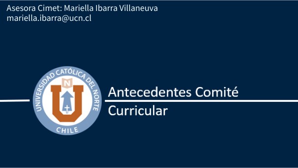 PRESENTACIÓN COMITÉ CURRICULAR