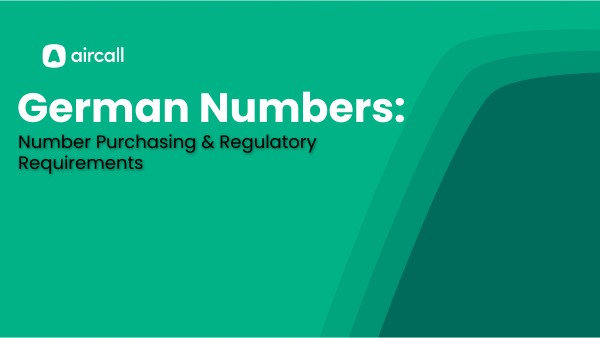 German Numbers:Number Purchasing & Regulatory Requirements