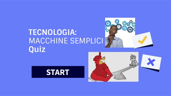 Quiz Tecnologia: macchine semplici e trasmissione moto | Genially