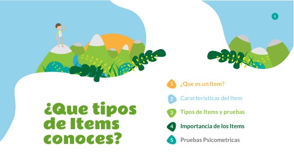¿Qué tipos de Ítems conoces? | Genially