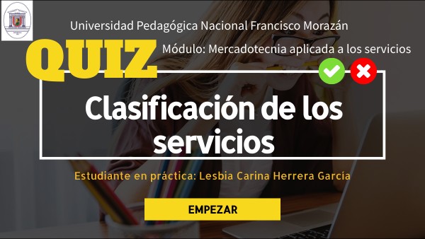 Quiz Clasificación De Los Servicios