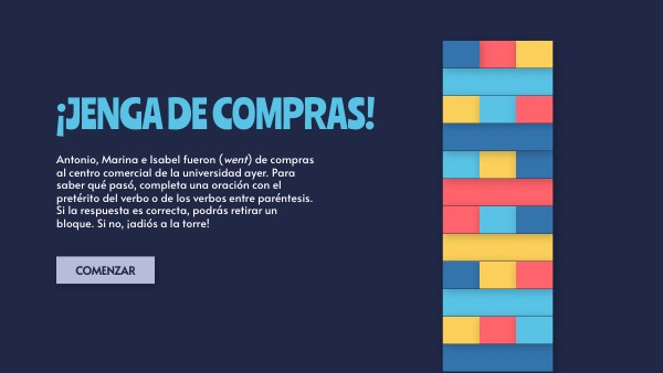 ¡JENGA DE COMPRAS! | Genially