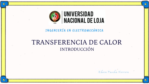 Introducción a transferencia de calor